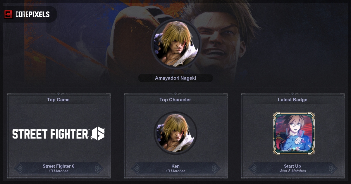 CorePixels - Amayadori Nageki Profile
